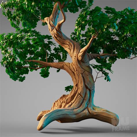stylized tree 3d model