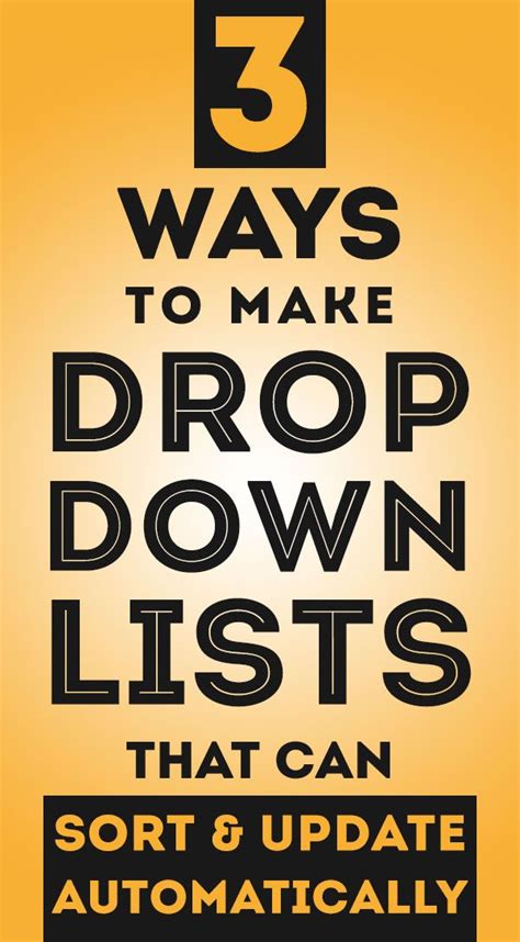 excel drop down learn how to make data validation
