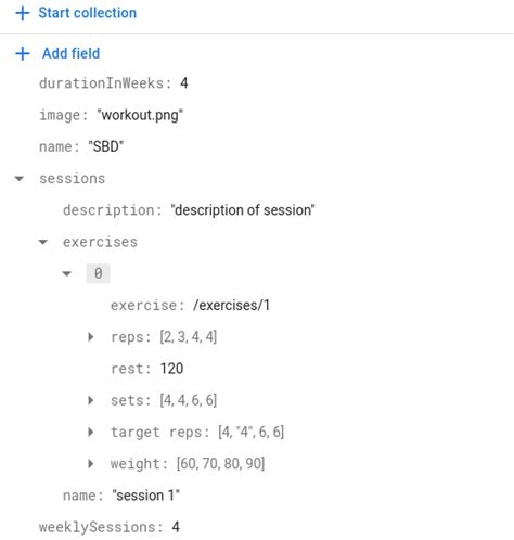 firebase how do i set up a nested field in a cloud firestore database