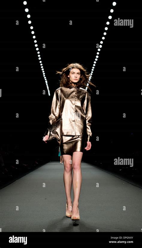 Berlin Germany 14th Jan 2014 A Model Presents A Creation At The