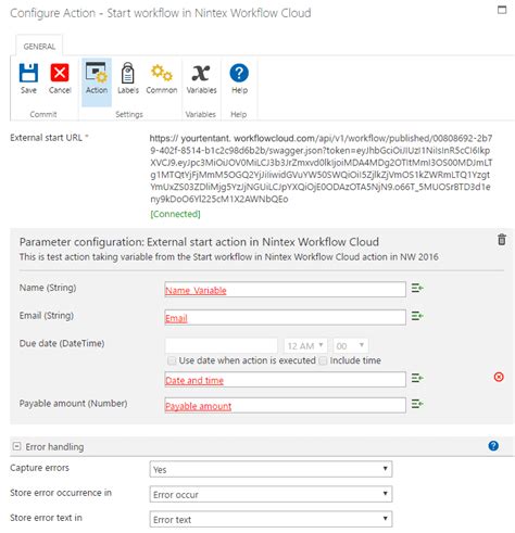 start workflow in nintex workflow cloud