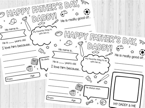 Instant Download All About My Daddy Printable Fathers Day Printable