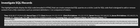 sql injection attacks what are they and detection extrahop