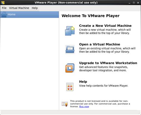 centos 6 vmware player create virtual machine server