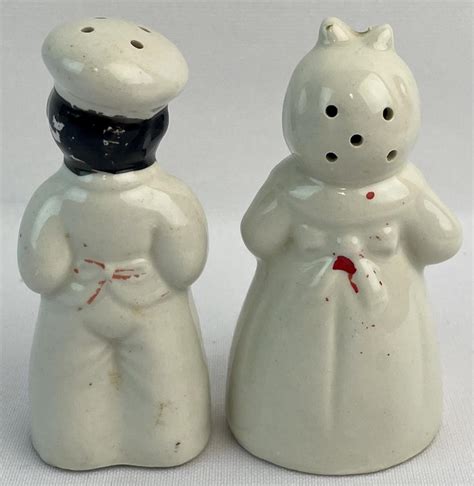 Lot Vintage 1940s Black Americana Aunt Jemima And Uncle Moses Salt