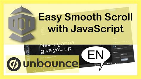 smooth scroll with javascript in unbounce youtube