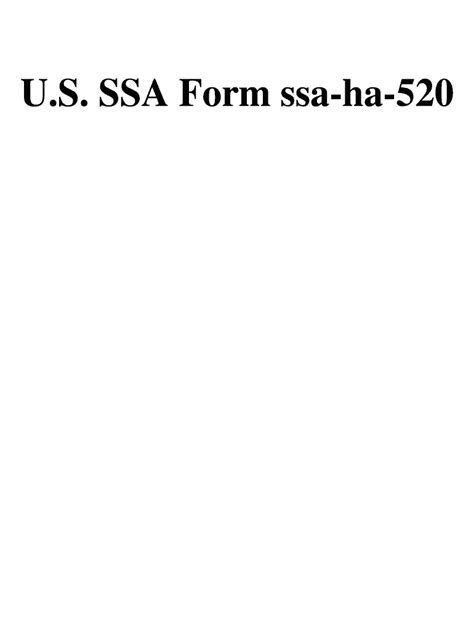 ssa 520 form fill out and sign printable pdf template signnow