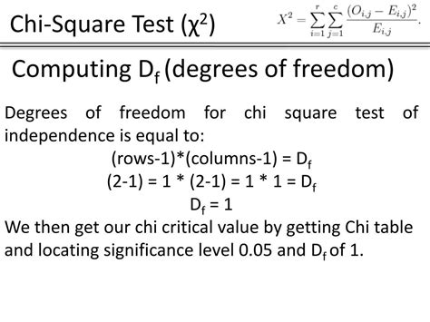 ppt chi square test χ 2 powerpoint presentation free download
