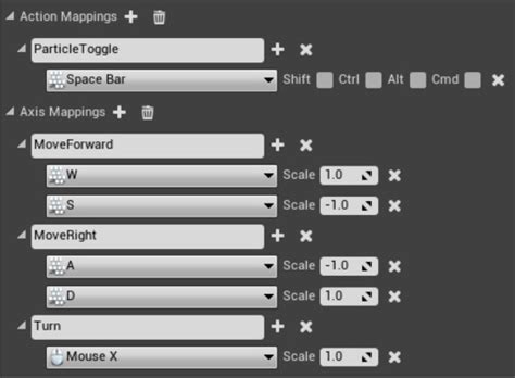 unreal engine key board binding