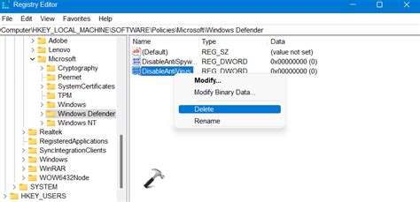 fix windows defender threat service has stopped error