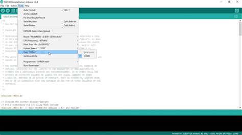 nodemcu display on 1 3 128x64 oled spi with sh1106 using esp8266 oled sh1106 library youtube