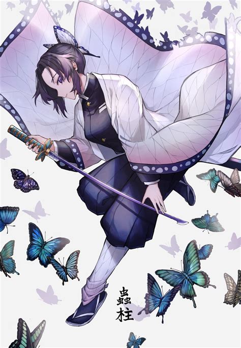 Kimetsu No Yaiba Anime Girls Vertical 2d Kochou Shinobu Digital