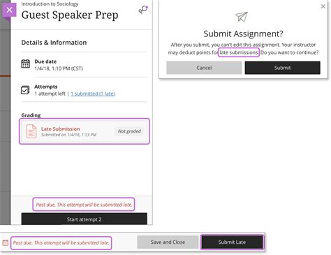 submit assignments