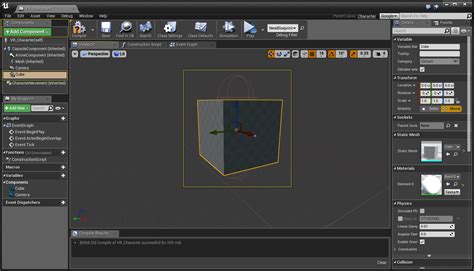 attaching items to the hmd unreal engine documentation