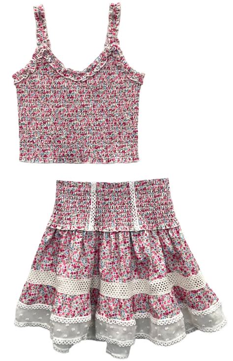 Katie J Nyc Tween Ditsy Floral Set Hot Pink Ditsy I Love Sweet Treatz