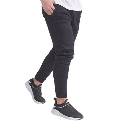 Calça Jogger Masculina Bolso Cargo Skatista Punho Elástico Escorrega