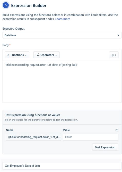 missing operand expression builder trying to pull start date