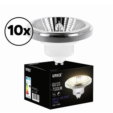 Gu10 Led Lamp Cygni 10 Pack Ar111 12w 2700k Dimbaar Bol