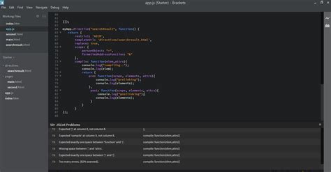 javascript compile function showing error in custom directive