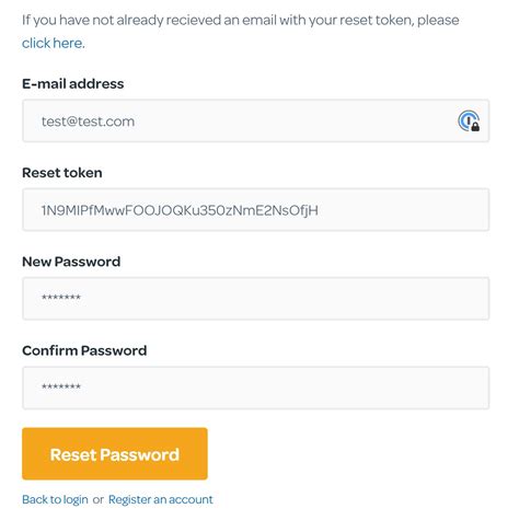 resetting a forgotten password