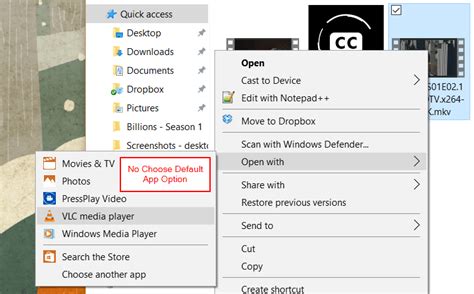 how to set vlc as default video player for mkv files in windows 10