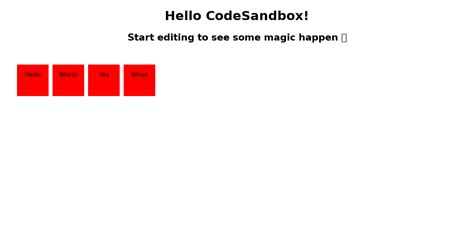 flexbox react codesandbox
