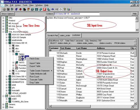 dbman a great database tool query tool sql tool