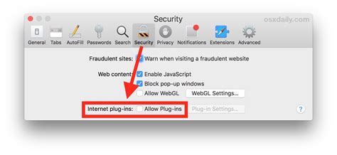 how to disable all safari browser plug ins on mac