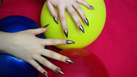 Long Sharp Metallic Claws And Balloons 🎈 Popping Asmr Youtube