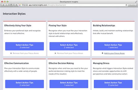 interaction styles lens matrix insights