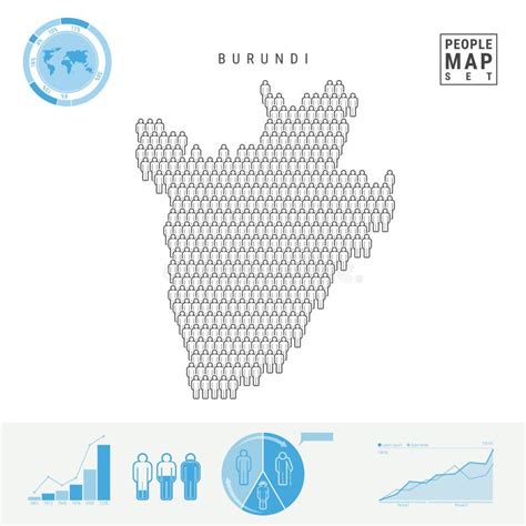 Burundi People Icon Map Stylized Vector Silhouette Of Burundi