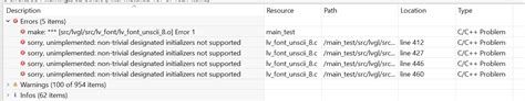 problems building in xilinx sdk nontrivial designated initializers