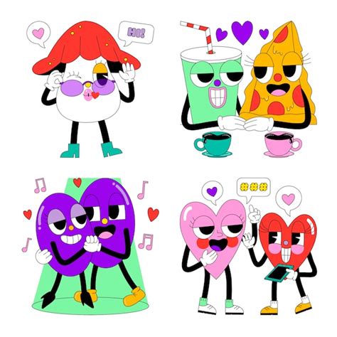 Free Vector Acid Flirt Stickers Collection