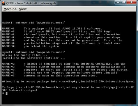 making a qemu junos router installing junos 12 3r6 6 domestic signed