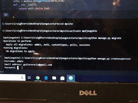 python how to create an admin user when writing a django