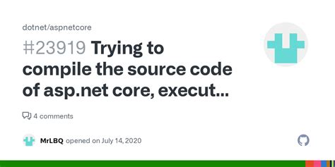 trying to compile the source code of core execute the restore