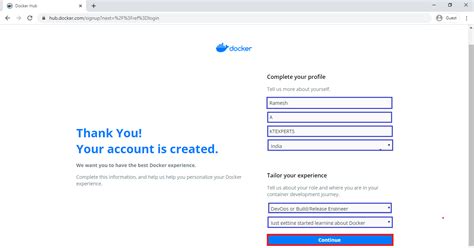 how to create docker hub account ktexperts