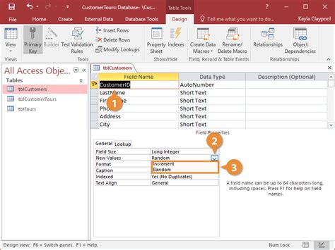 add a primary key and auto increment fields customguide
