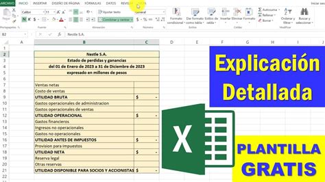 Estado De Perdidas Y Ganancias En Excel Plantilla Gratis Youtube