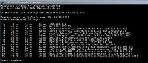 design manager how to execute a traceroute on a windows operating system