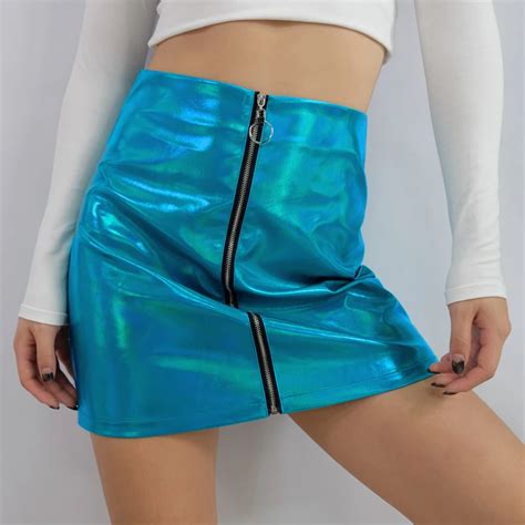 Fashion Casual Sexy Mini Skirts Women Pu Leather High Waist Slim Party
