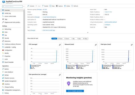 host asp core web api on linux azure vm