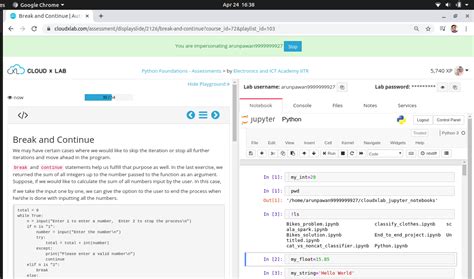 not able to access the jupyter notebook on the right side of the