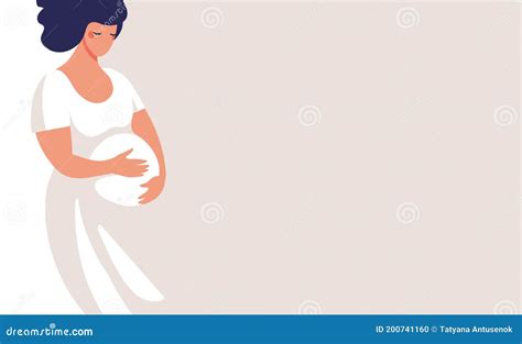 Modern Banner About Pregnancy And Motherhood Poster With A Beautiful