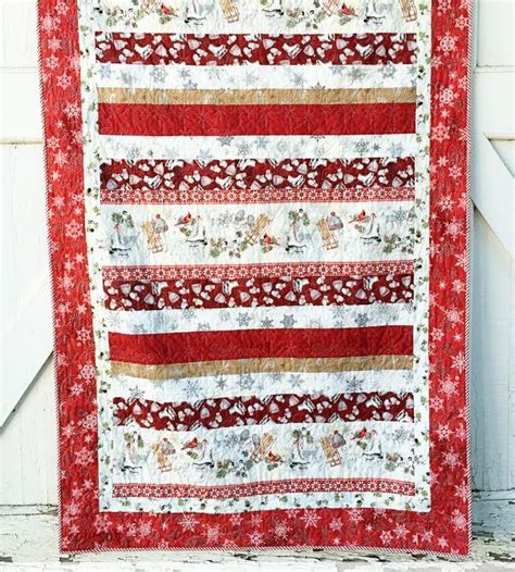 winter celebration strip quilt pattern