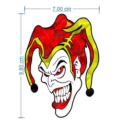 Calcomania Sticker Arlequin Riendo 3 Payaso Clown Efx Moto Meses Sin