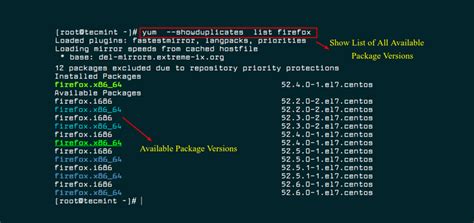 how to install particular package version in centos and ubuntu