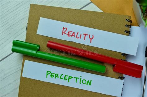 Concept Of Reality Or Perception Write On Sticky Notes Isolated On