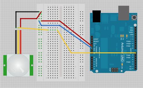 breadboard layout arduino lesson 17 email sending movement detector