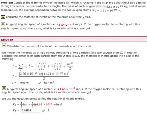 Solved Problem Consider The Diatomic Oxygen Molecule O2
